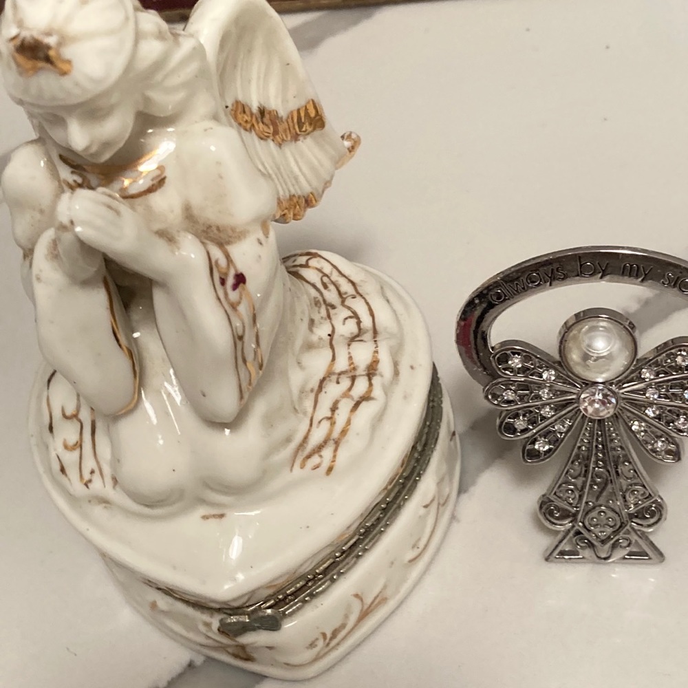 Vintage Angel Trinket Box, Alexa’s Angels, Dream - Gem